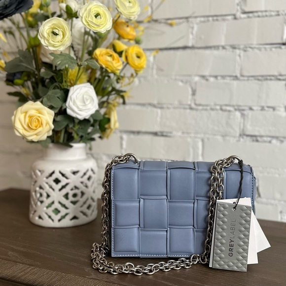 Grey Label | Bags | Grey Label Chain Bag Beautiful Dusty Blue | Poshmark